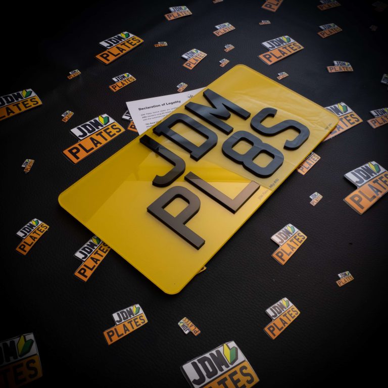 4D 3mm Import Number Plates For JDM Vehicles