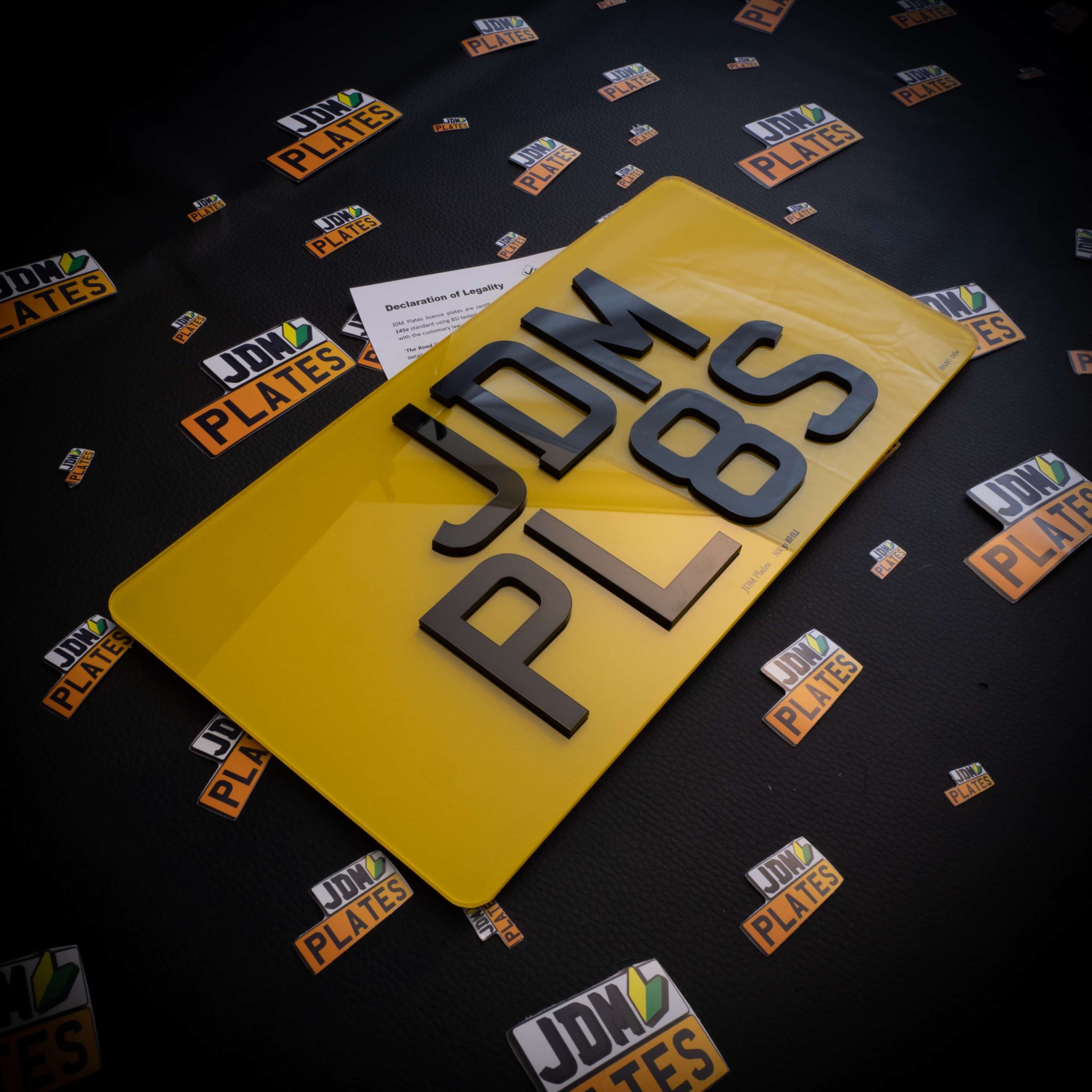 4D 3mm Import Number Plates For JDM Vehicles