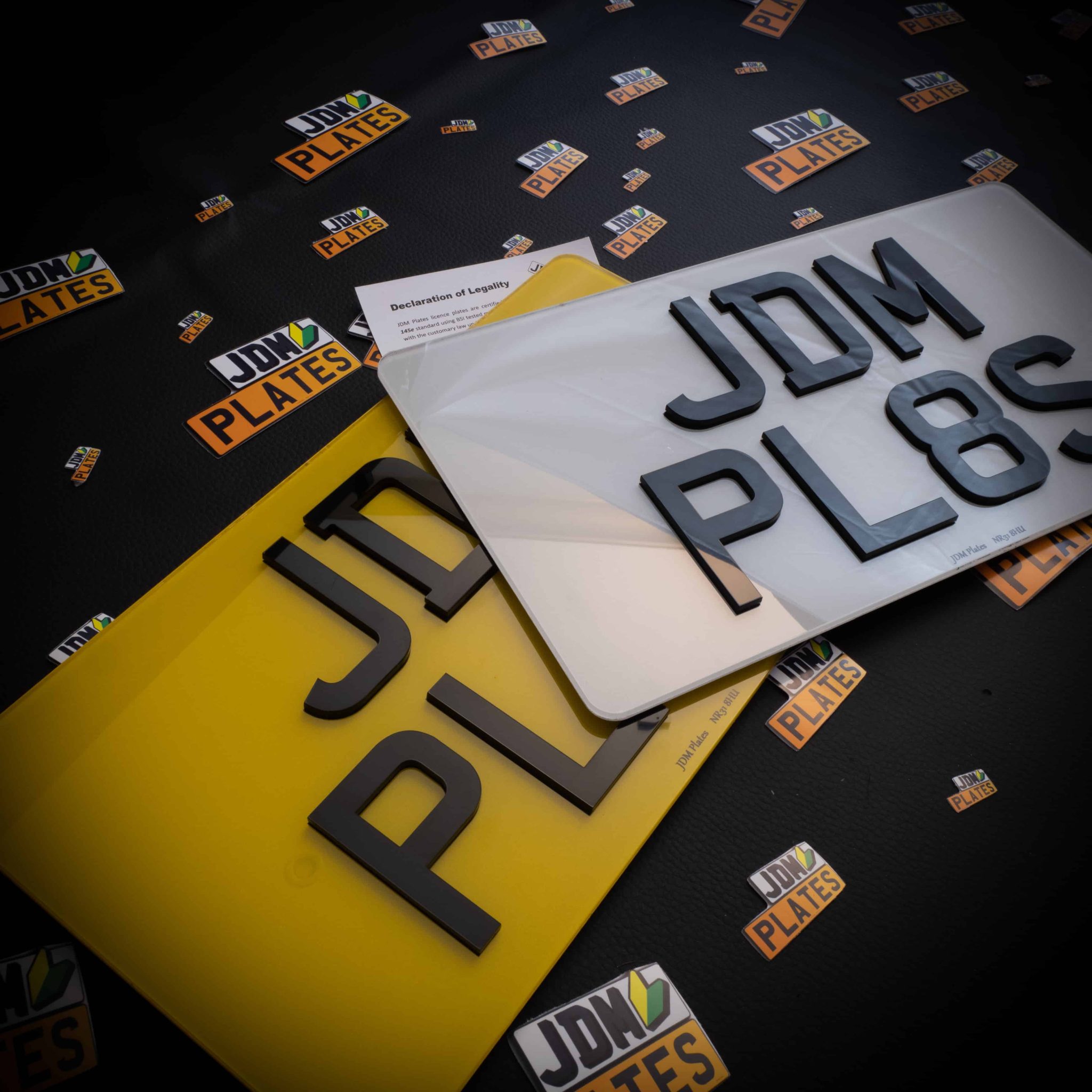 4D 3mm Import Number Plates For JDM Vehicles