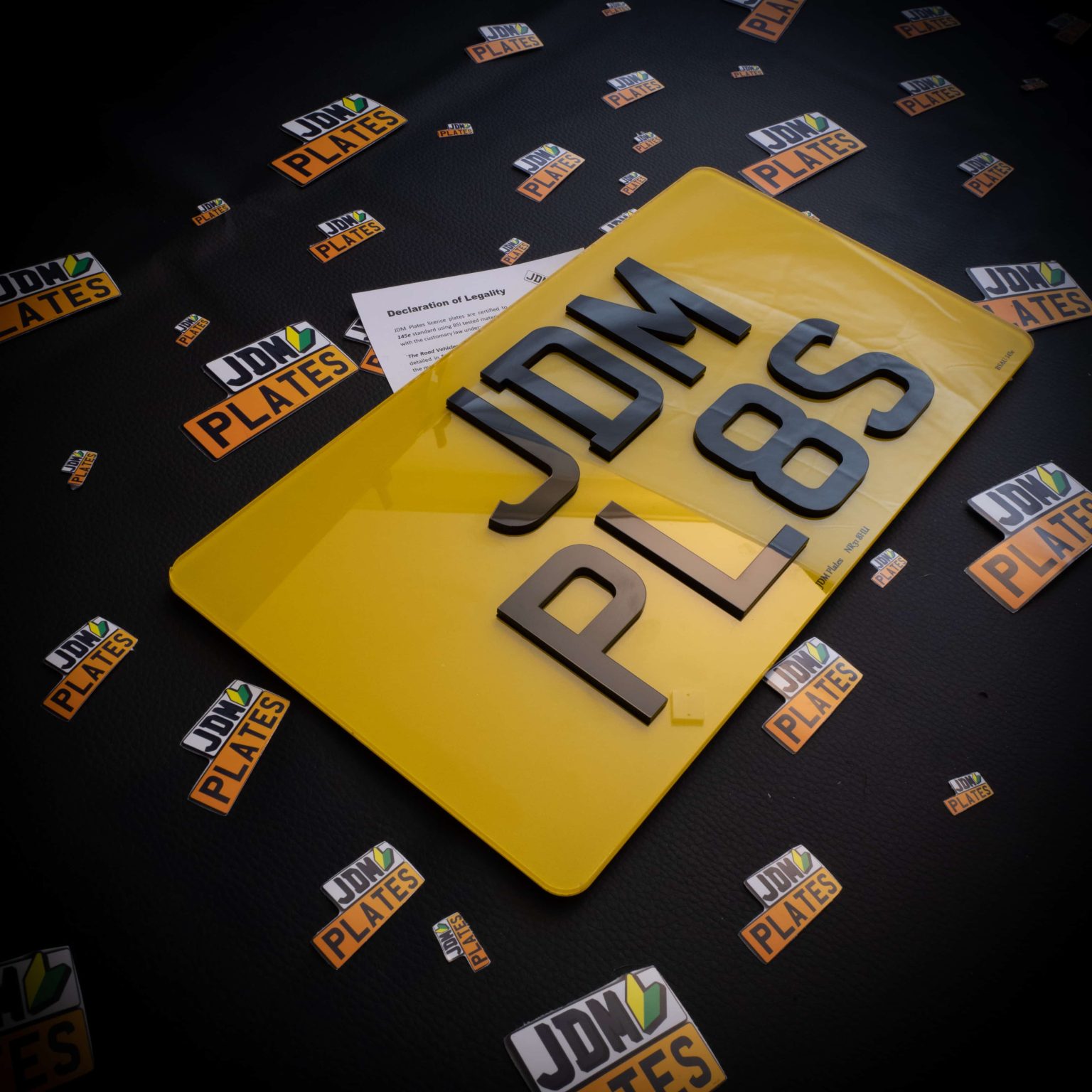 4D 3mm Import Number Plates For JDM Vehicles