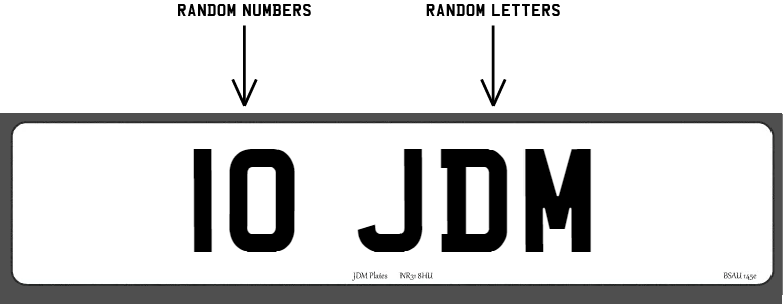 Dateless Number Plates | Irish Registration Plates: JDM Plates