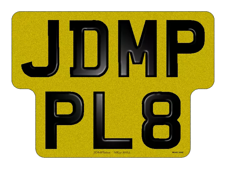 7 Digit Profiled Gel Number Plate With Black Gel Letters On A High ...